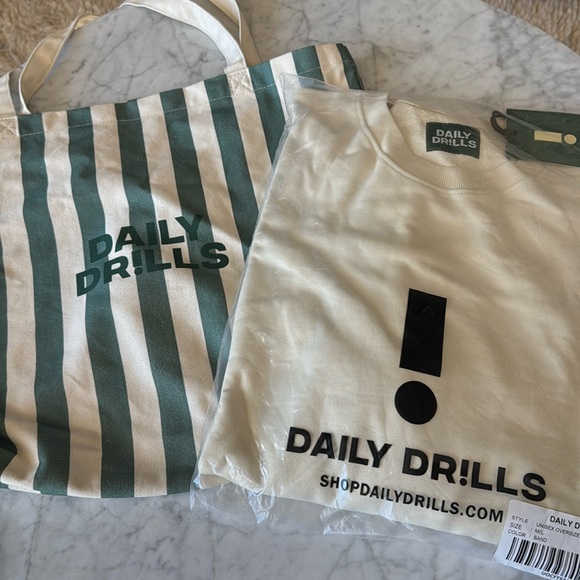Daily Drills | Tops | Daily Drills Unisex Oversized Crew And Tote ...